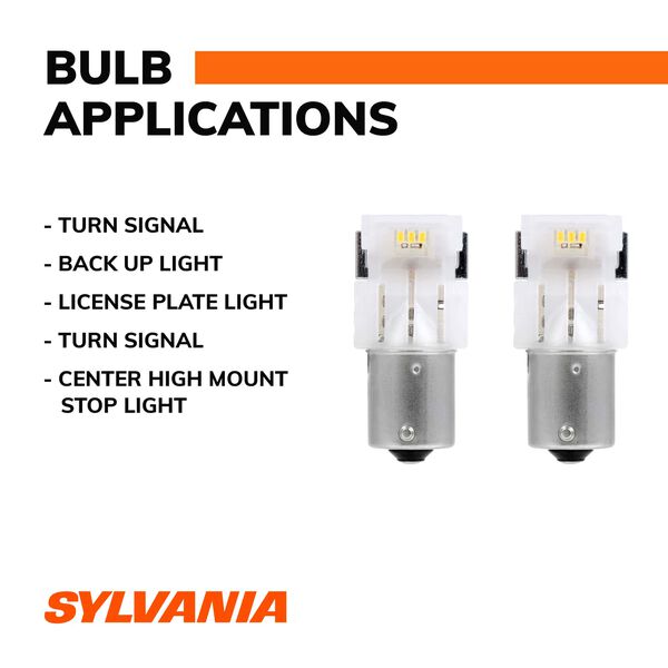 SYLVANIA 1156 WHITE SYL LED Mini Bulb, 2 Pack